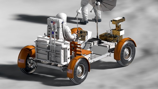 Lunar Roving Vehicle with Astronaut model - TurboSquid 1849822