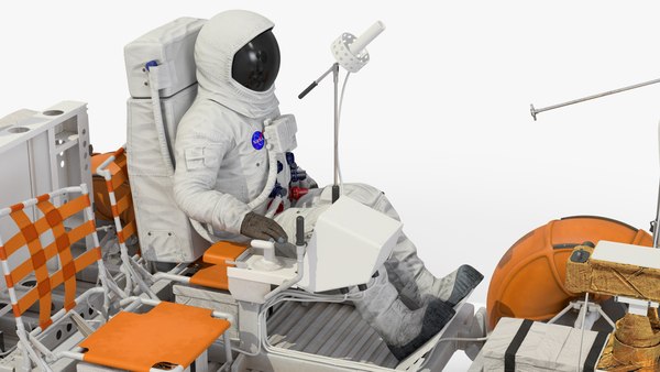 Lunar Roving Vehicle with Astronaut model - TurboSquid 1849822