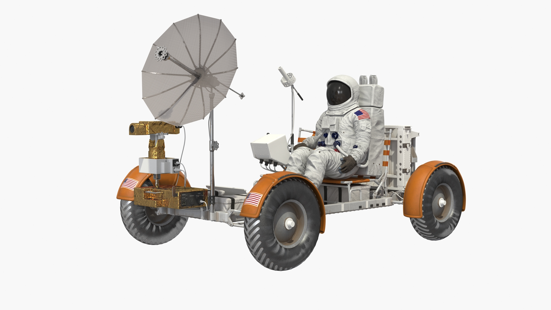Lunar Roving Vehicle With Astronaut Model - TurboSquid 1849822
