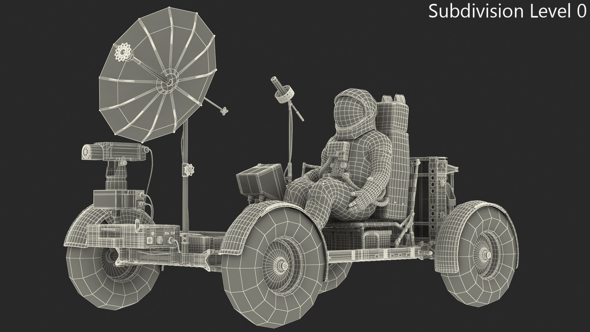 Lunar Roving Vehicle with Astronaut model - TurboSquid 1849822