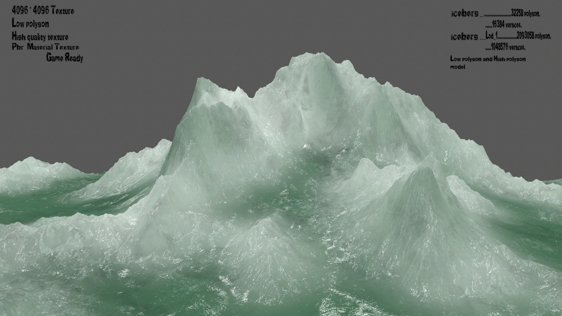 3D Ice Mountain - TurboSquid 1313374