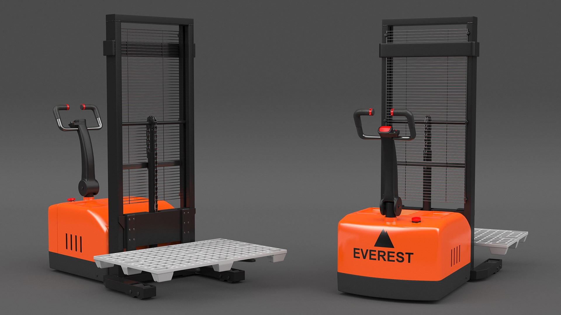 3D Electric Pallet Stacker with Plastic Pallet - TurboSquid 2145950