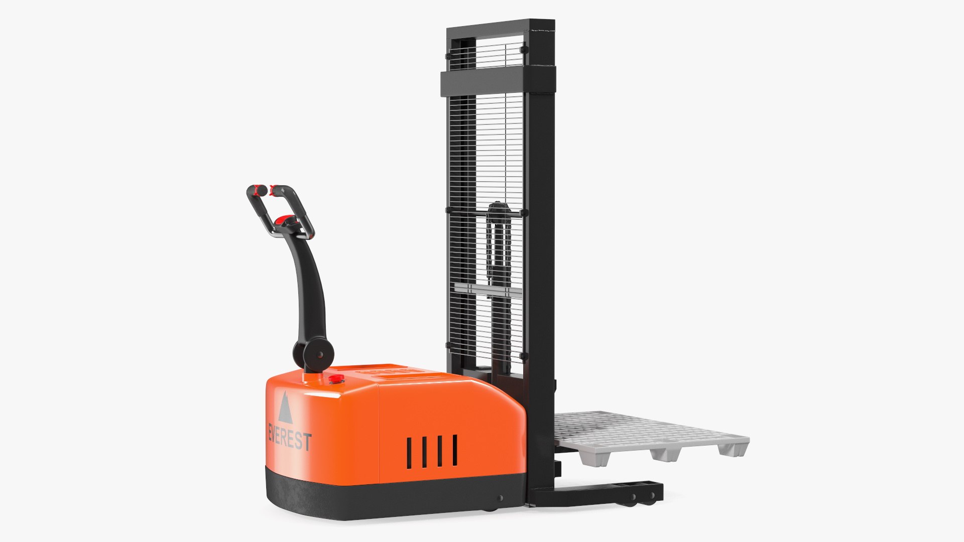3D Electric Pallet Stacker with Plastic Pallet - TurboSquid 2145950