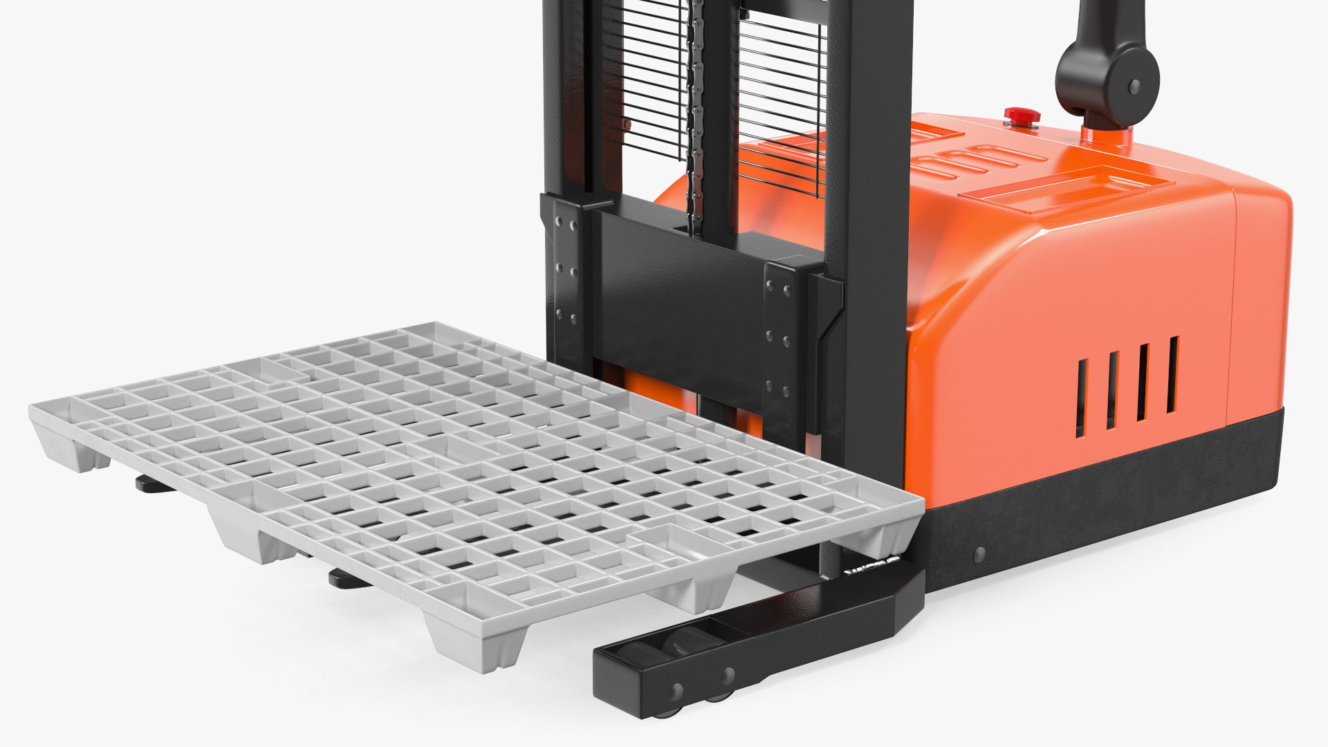 3D Electric Pallet Stacker With Plastic Pallet - TurboSquid 2145950