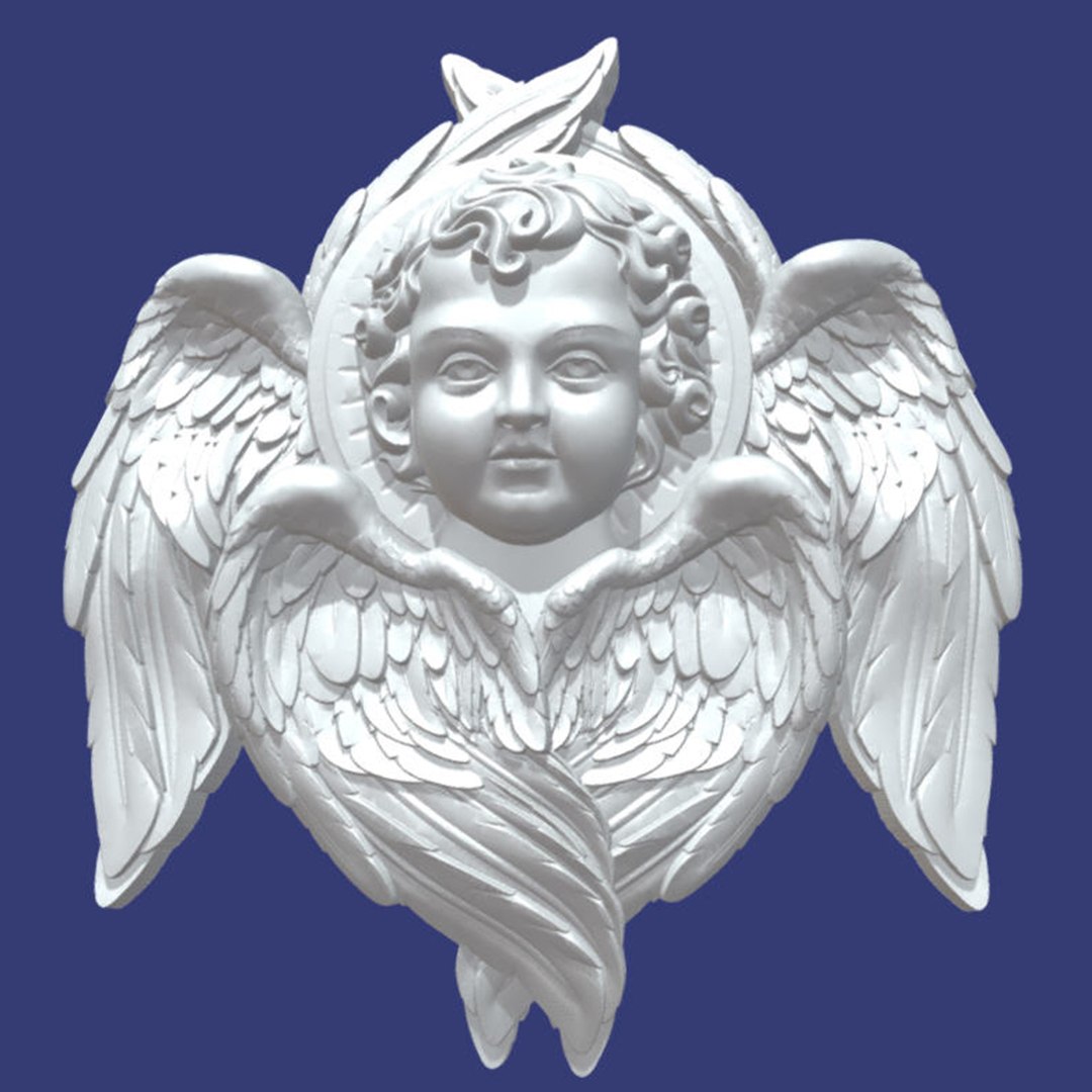 Angel pattern relief 3D model - TurboSquid 2006747