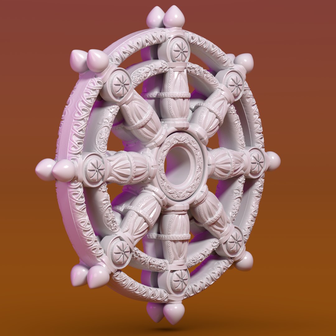 3D Model Rueda Del Dharma - TurboSquid 1863868