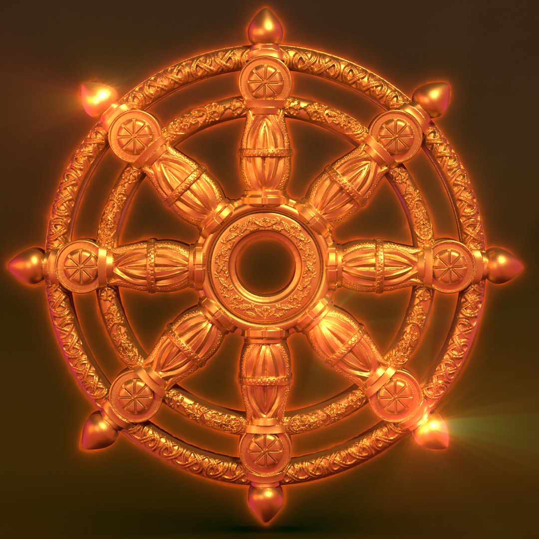 3D Model Rueda Del Dharma - TurboSquid 1863868