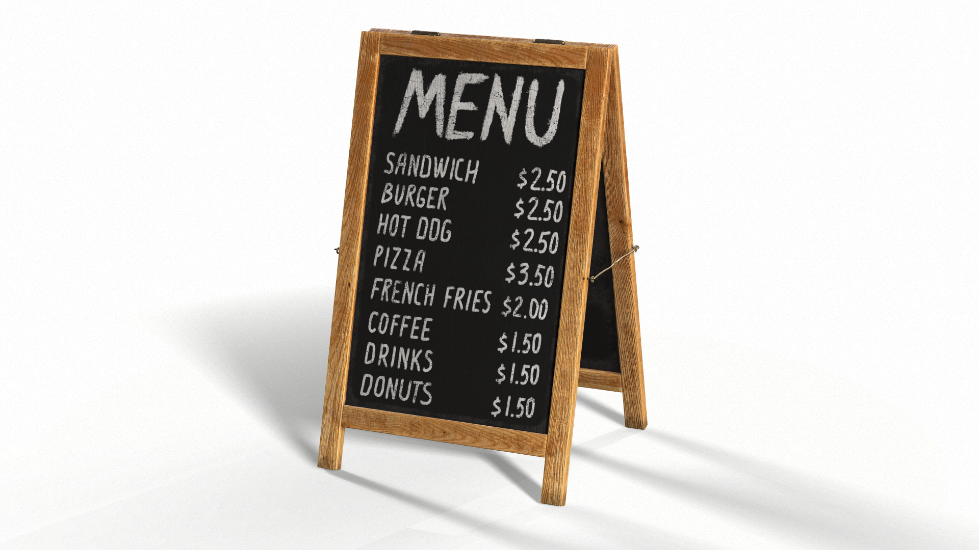 Menütafel, PBR, Low-Poly, spielbereites 3D-Modell 3D-Modell ...