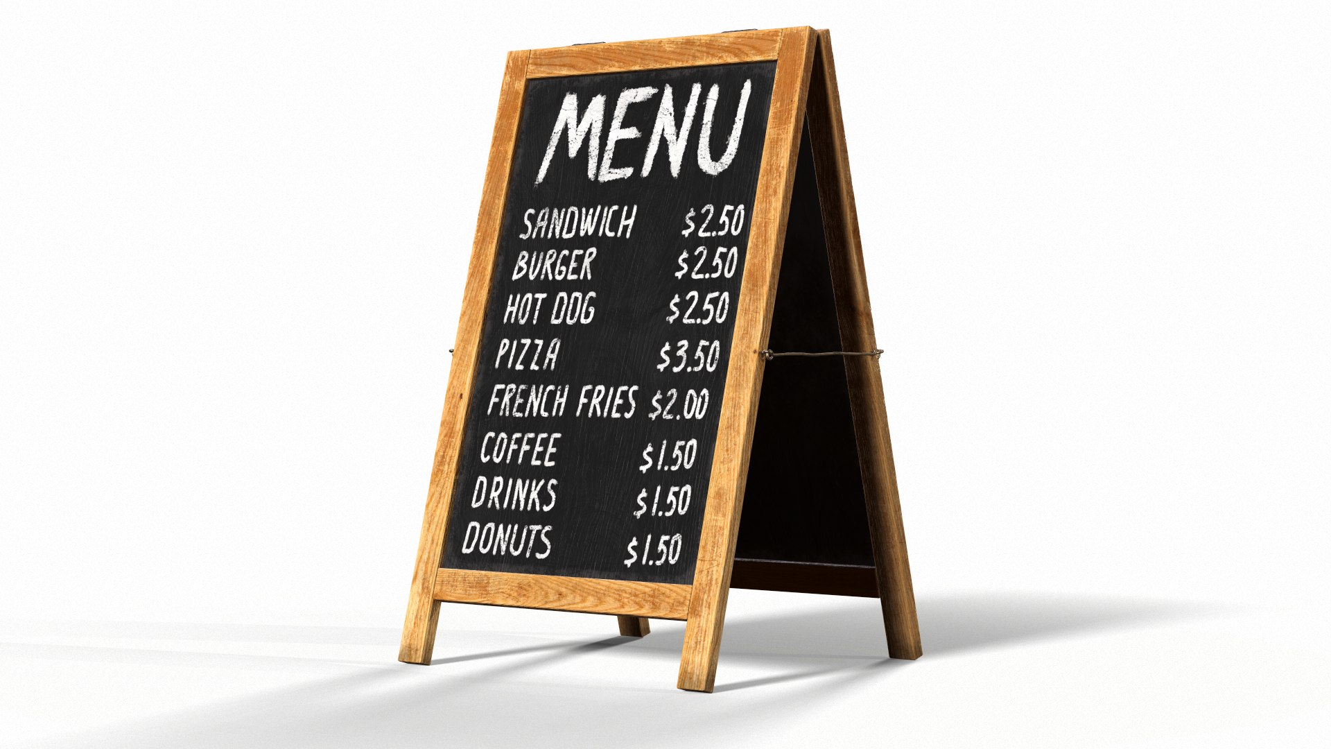 3D menu board pbr low-poly - TurboSquid 1705704