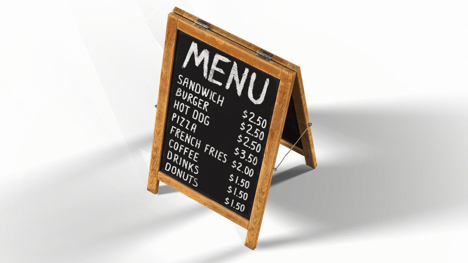 3D menu board pbr low-poly - TurboSquid 1705704