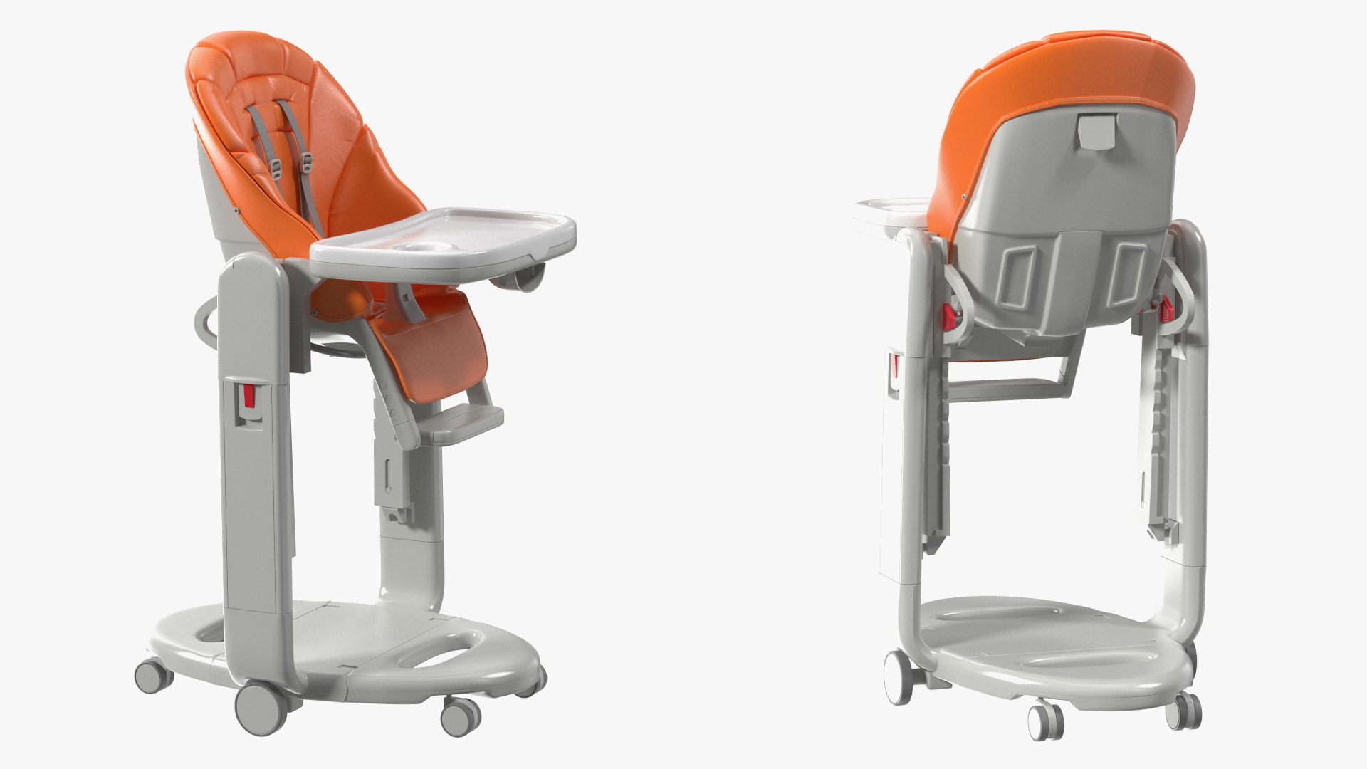 3D Folding High Chair Vertical Orange - TurboSquid 2164577