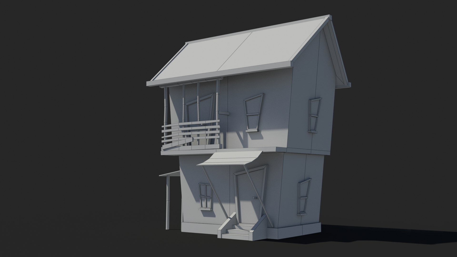 3D Cartoon House Model - TurboSquid 1697033