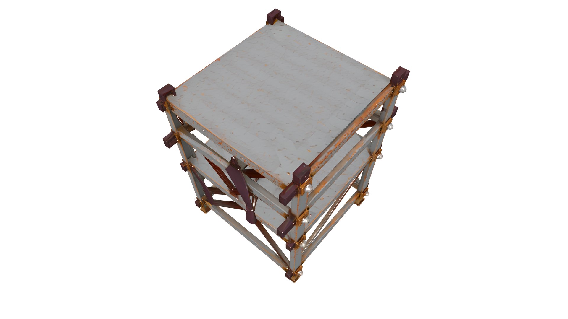 3D Stylized Rusted Metal Scaffolding Model - TurboSquid 2425011