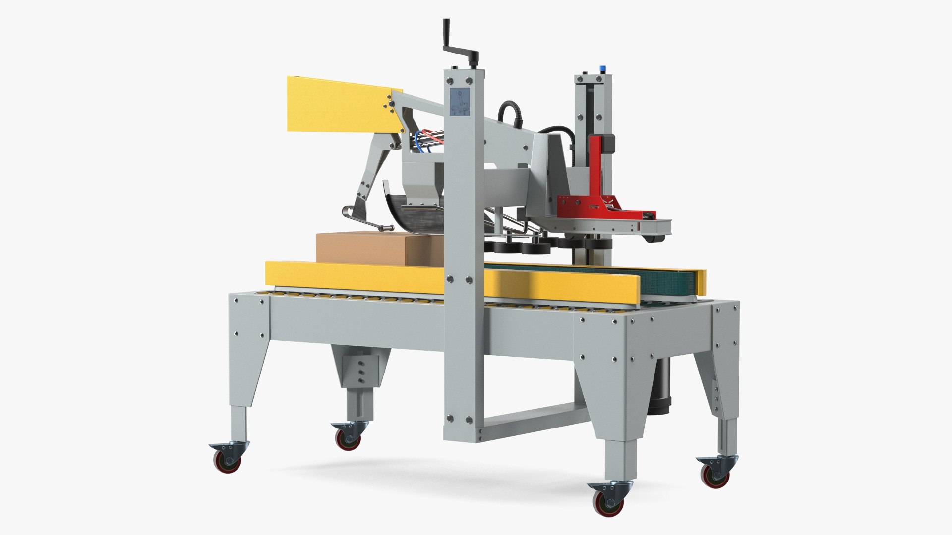 Auto Carton Packing Machine Yellow Rigged For Maya 3D Model ...