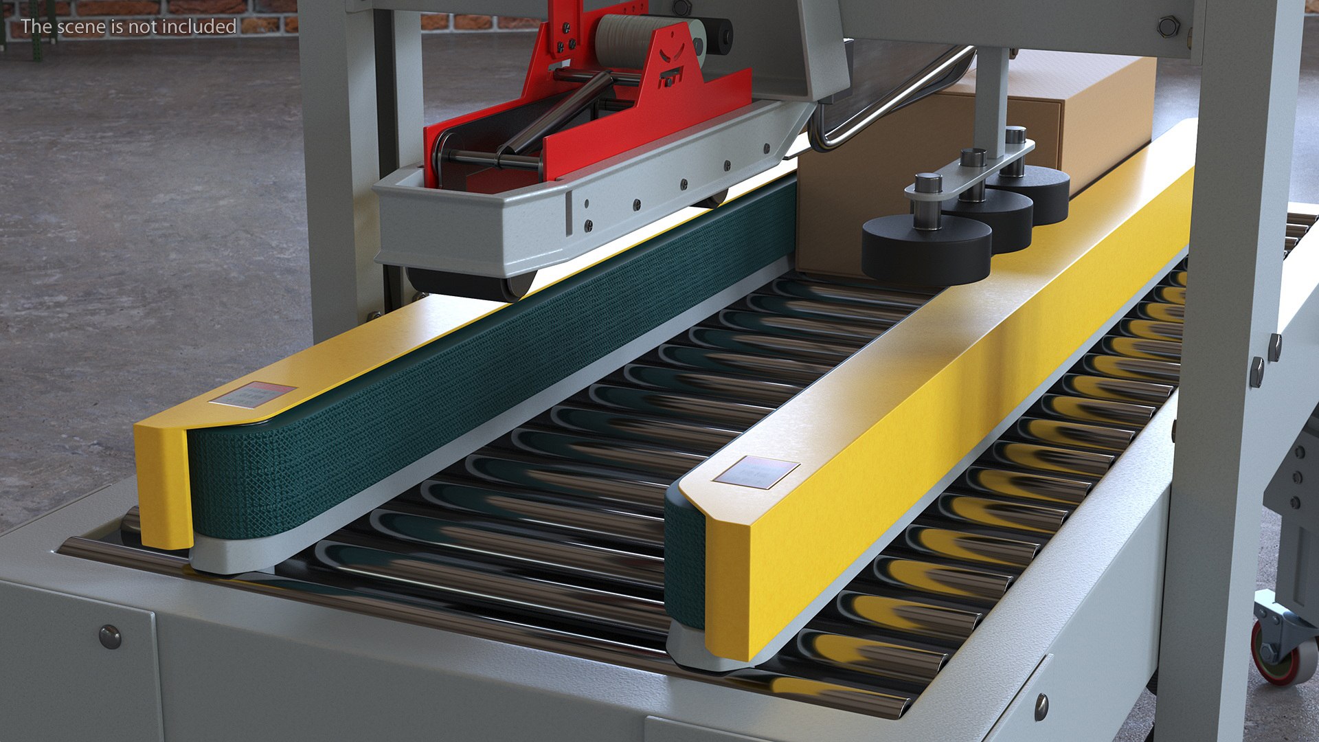 Auto Carton Packing Machine Yellow Rigged For Maya 3D Model ...