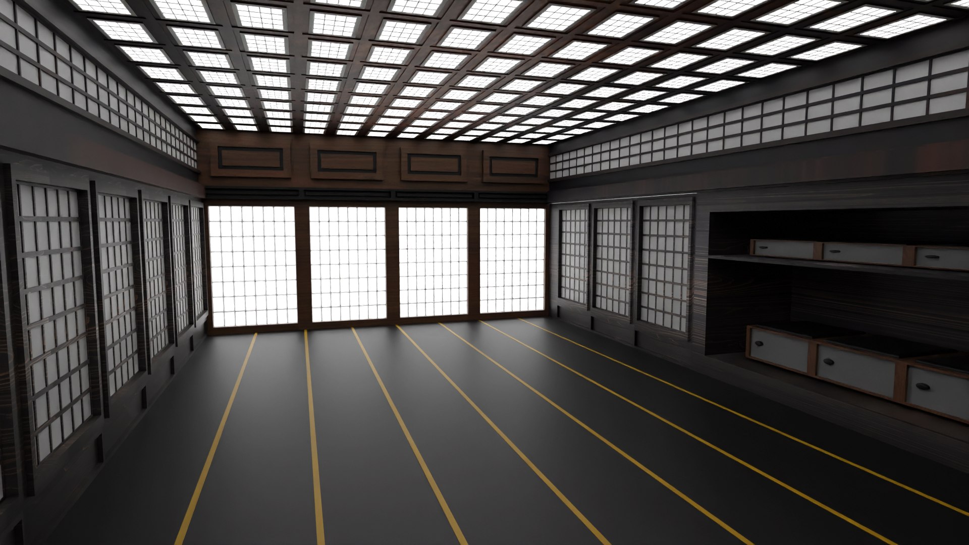 Japanese Training Dojo Model - TurboSquid 2178900