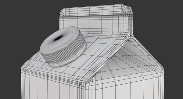 3d model milk carton