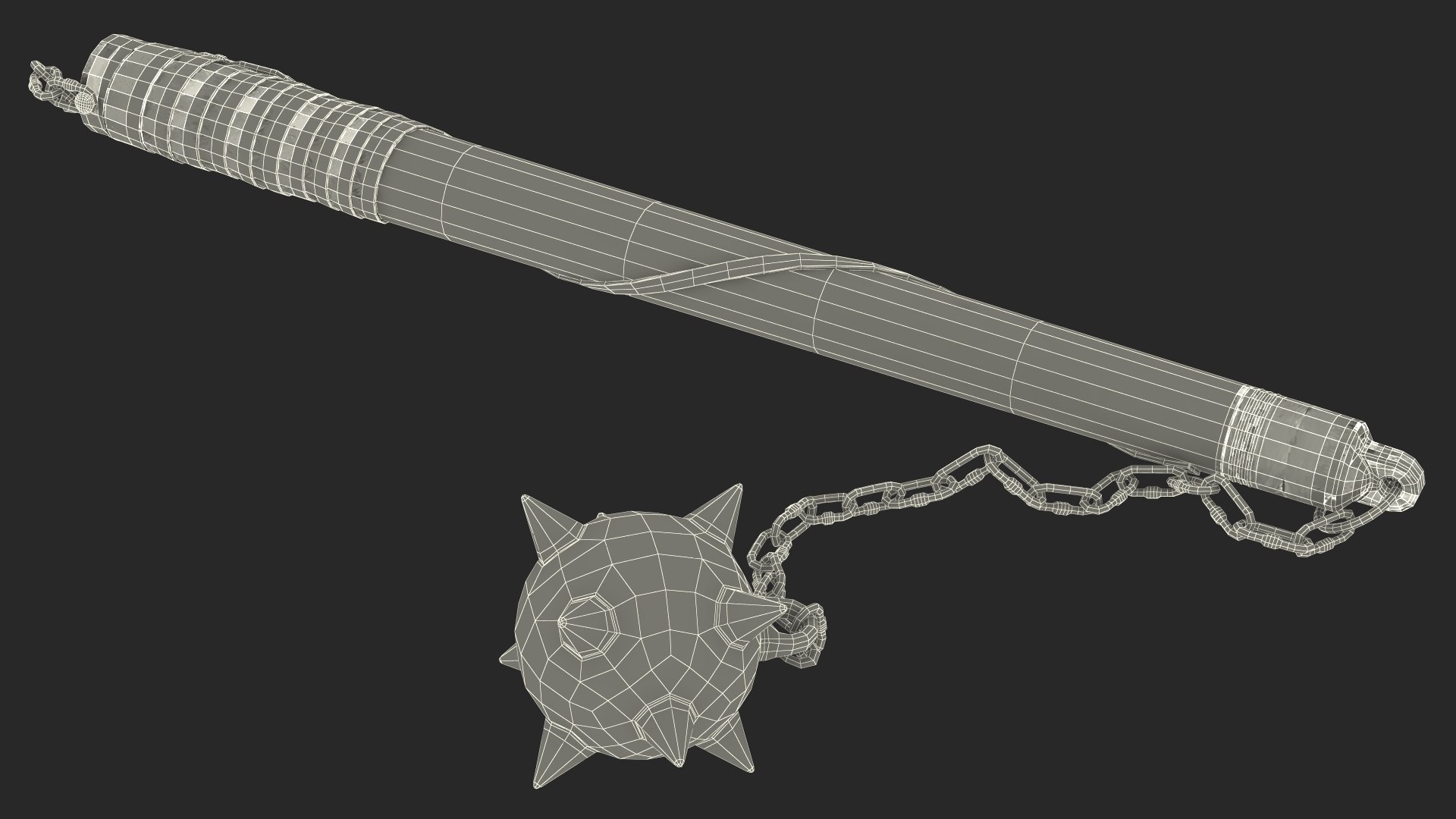 Single Ball Medieval Flail 3D - TurboSquid 2070789