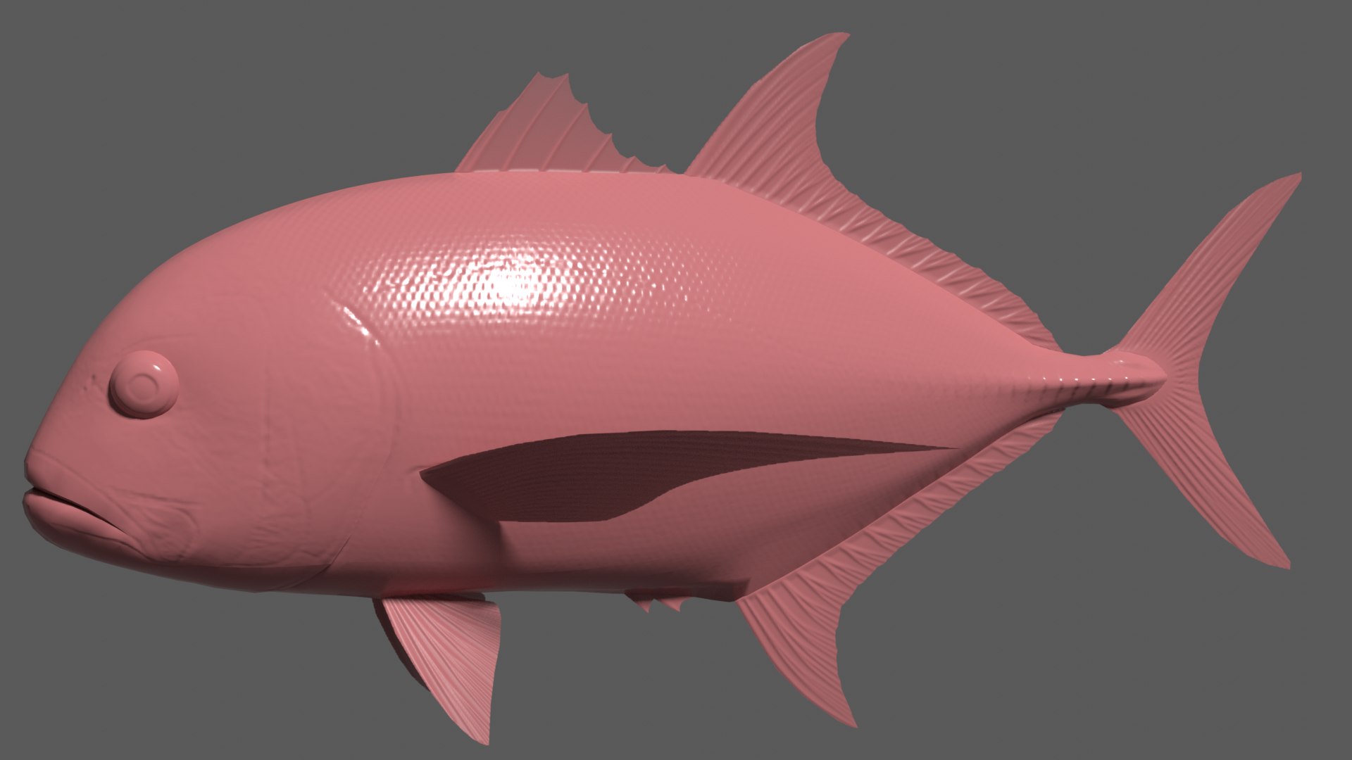 3d Model Of Giant Trevally