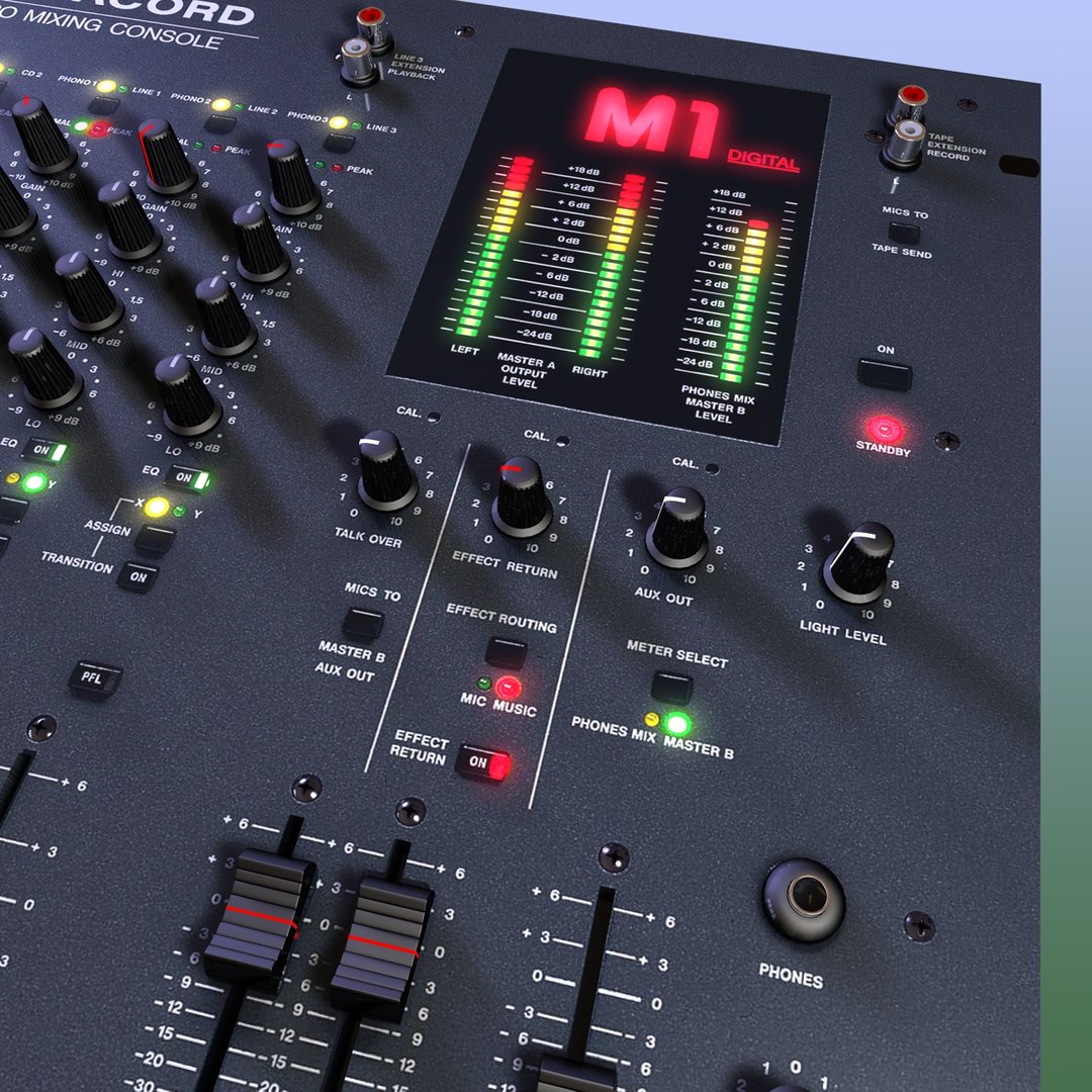 M1 Mixing Console 3d Model