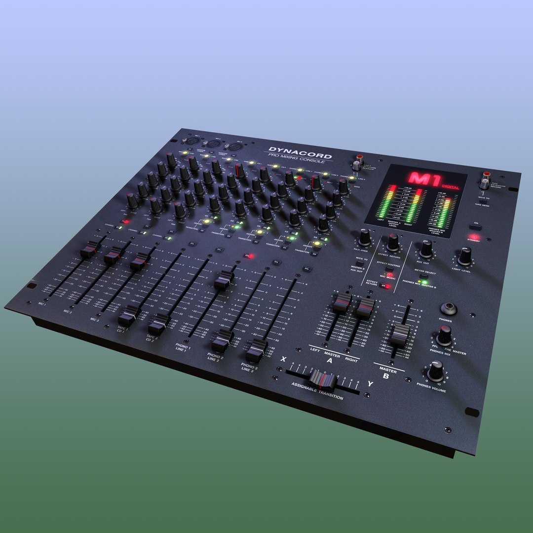 M1 Mixing Console 3d Model