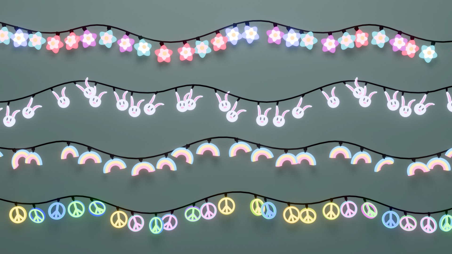 3D Model 21 Modular String Lights - TurboSquid 2261604