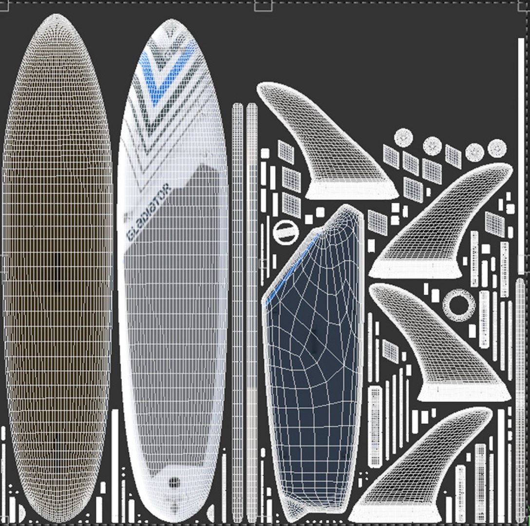 3D Paddle Board 01 - TurboSquid 2115806