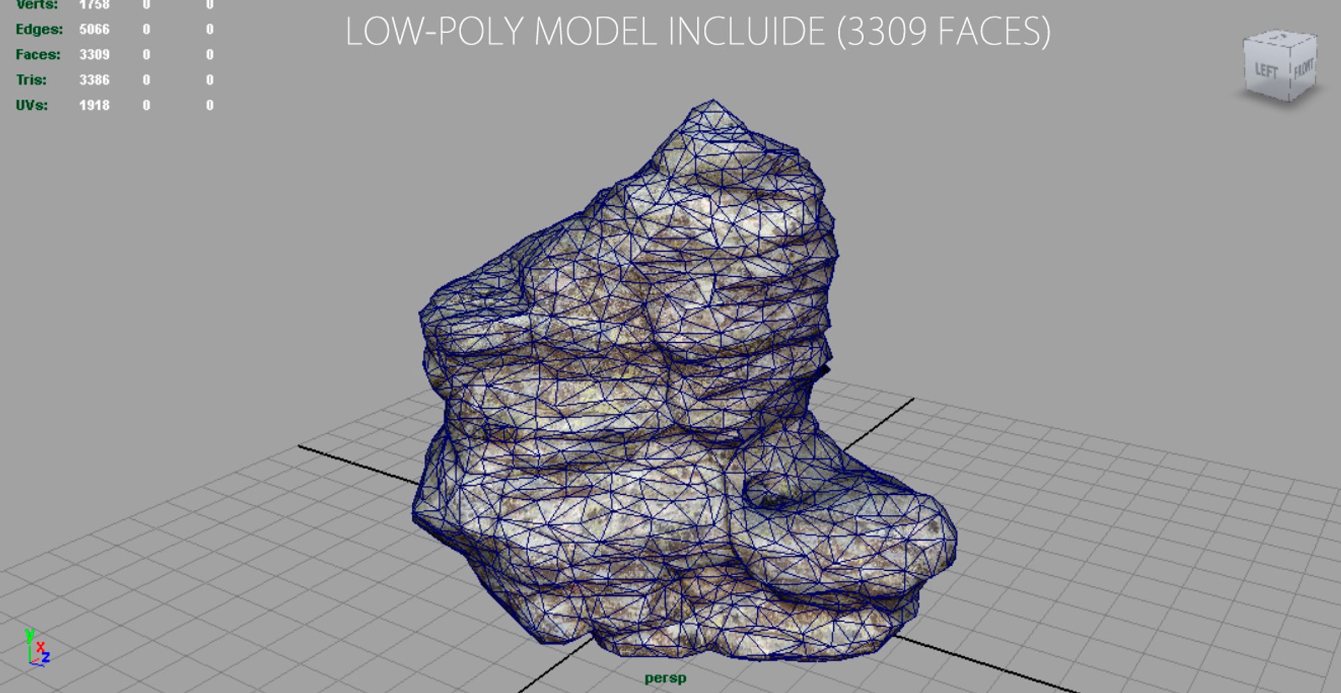 3D big rocks pack model - TurboSquid 1289305