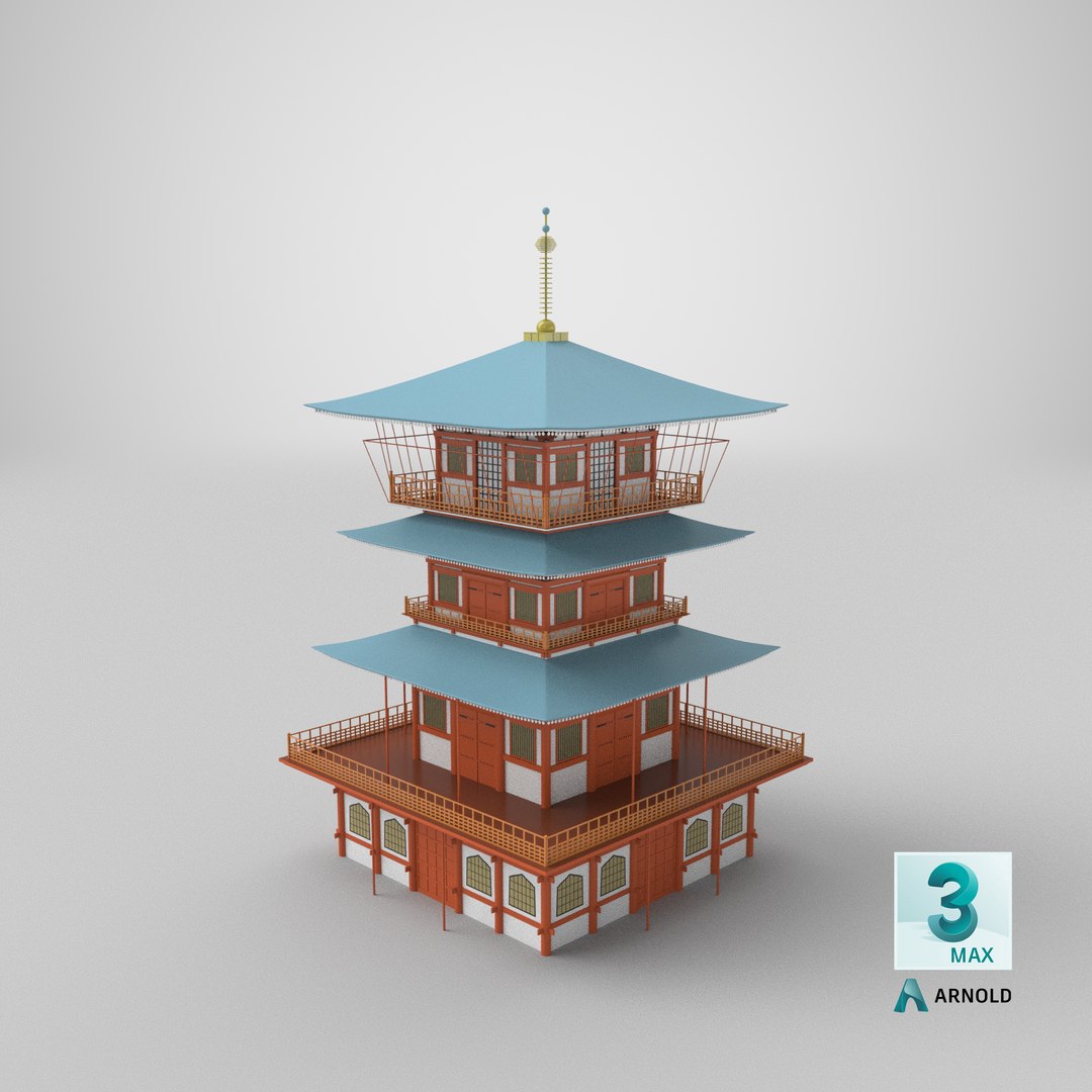 3D Asian Building Model - TurboSquid 1747031