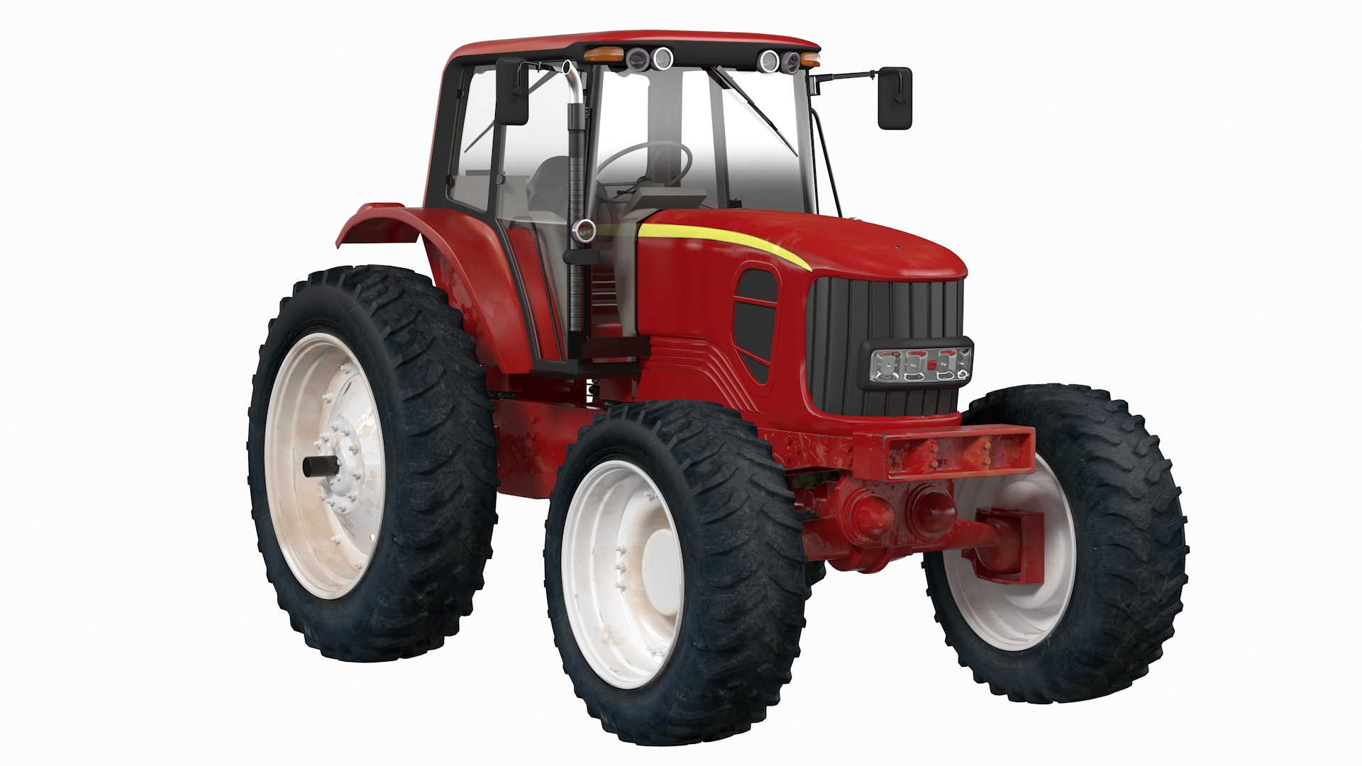 Tractor Generic Red 3D - TurboSquid 1516075