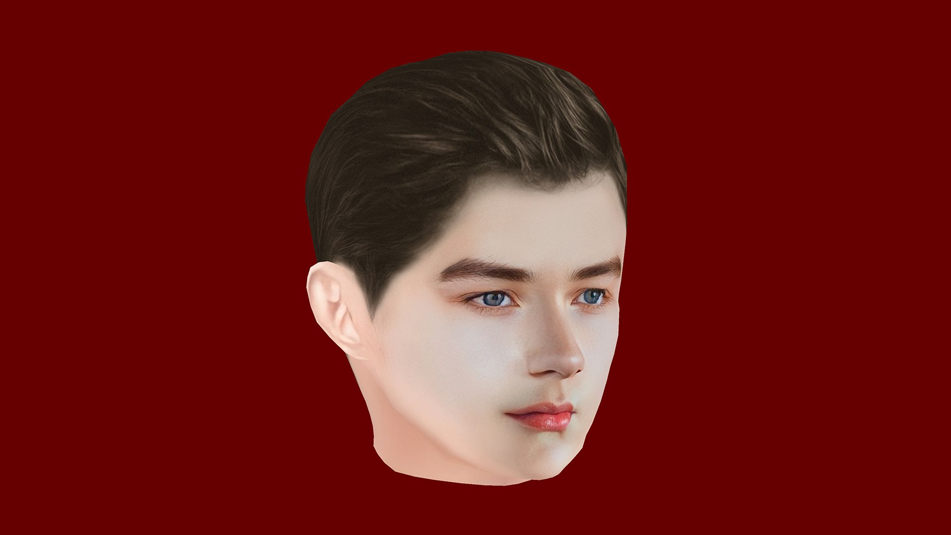 3D Levi Miller Head - Low Poly Head For Game Low-poly - TurboSquid 2191474