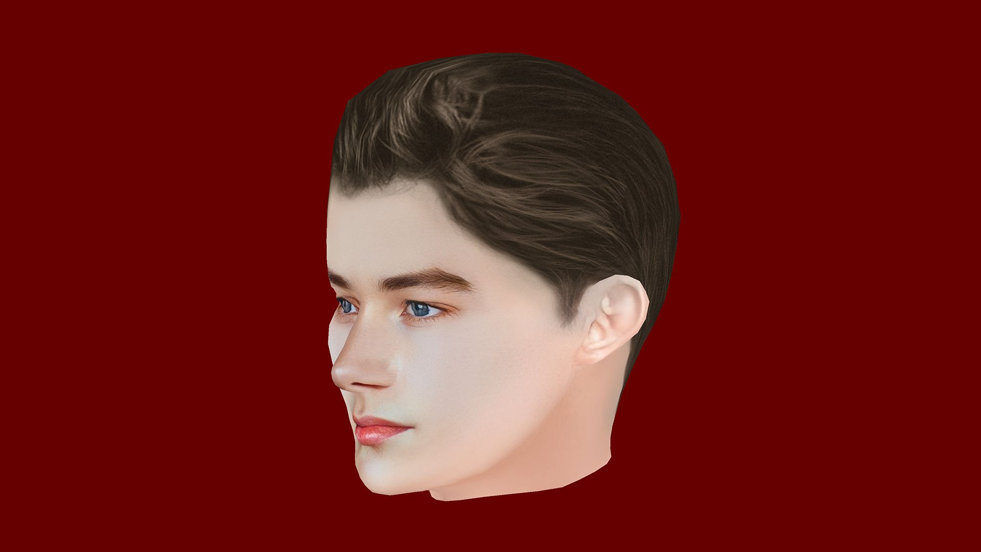 3D Levi Miller Head - Low Poly Head For Game Low-poly - TurboSquid 2191474