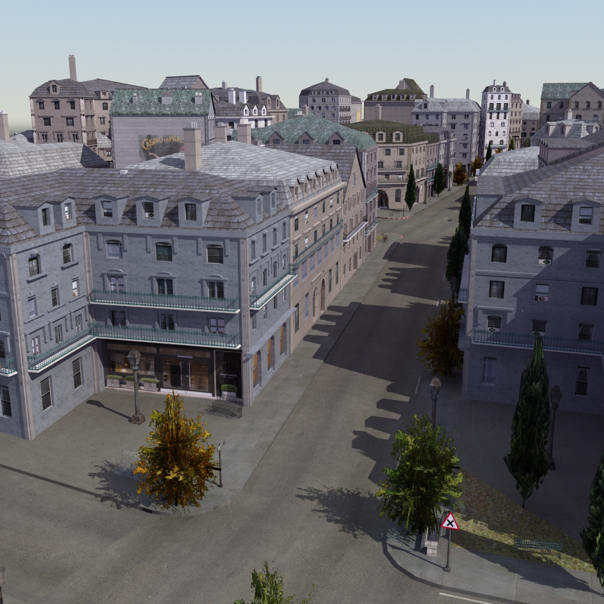 european city street 3d model