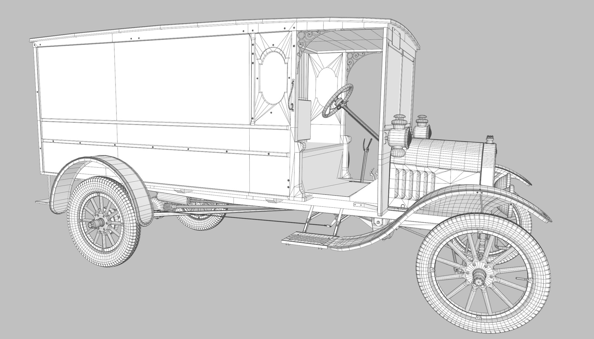3d Model T Truck Modeled