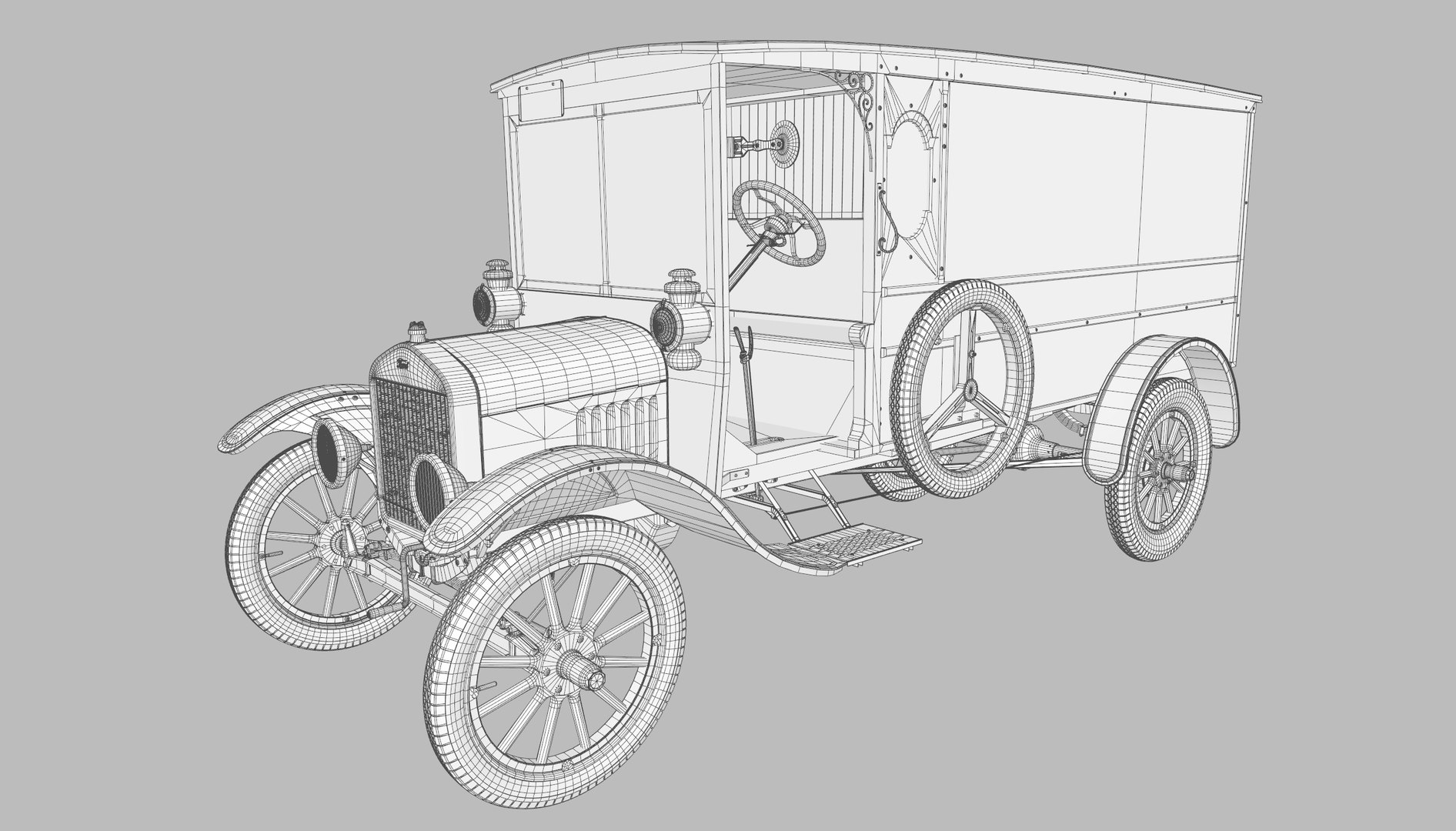 3d Model T Truck Modeled