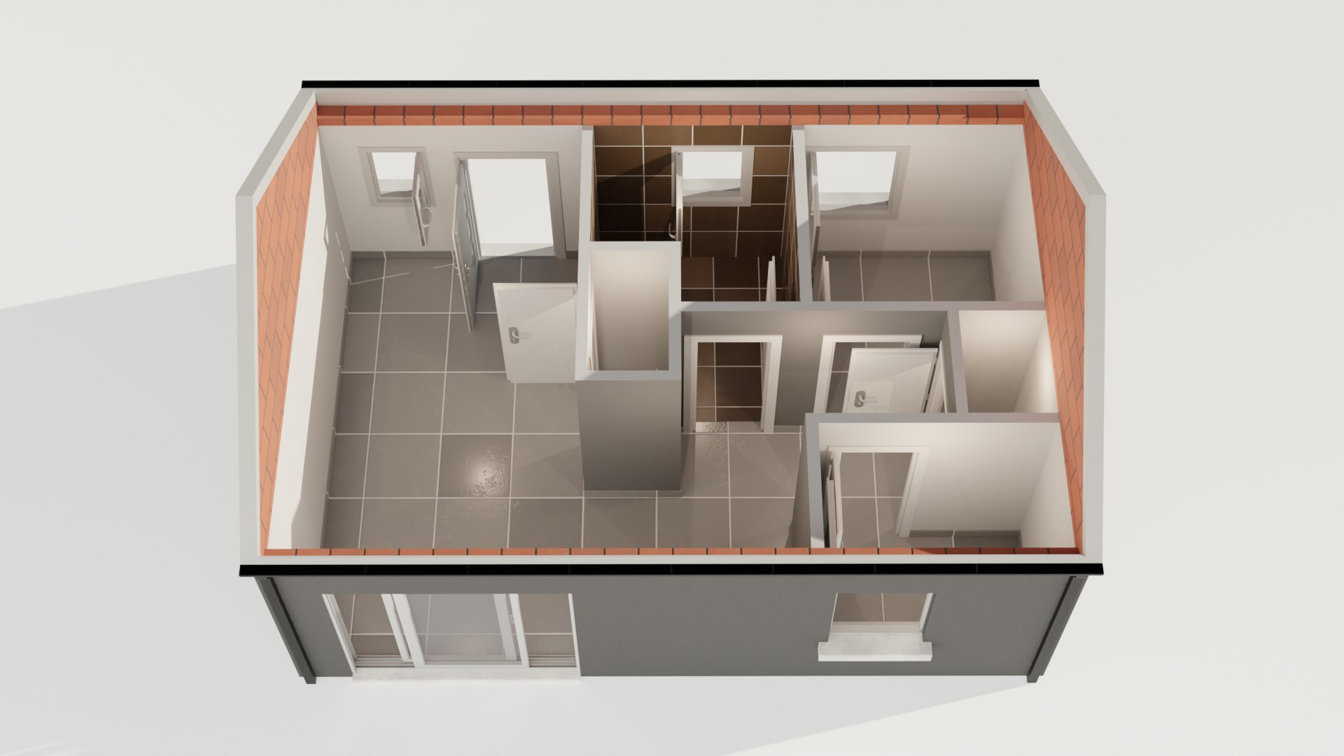 House Exterior And Interior 3D Model - TurboSquid 2206859