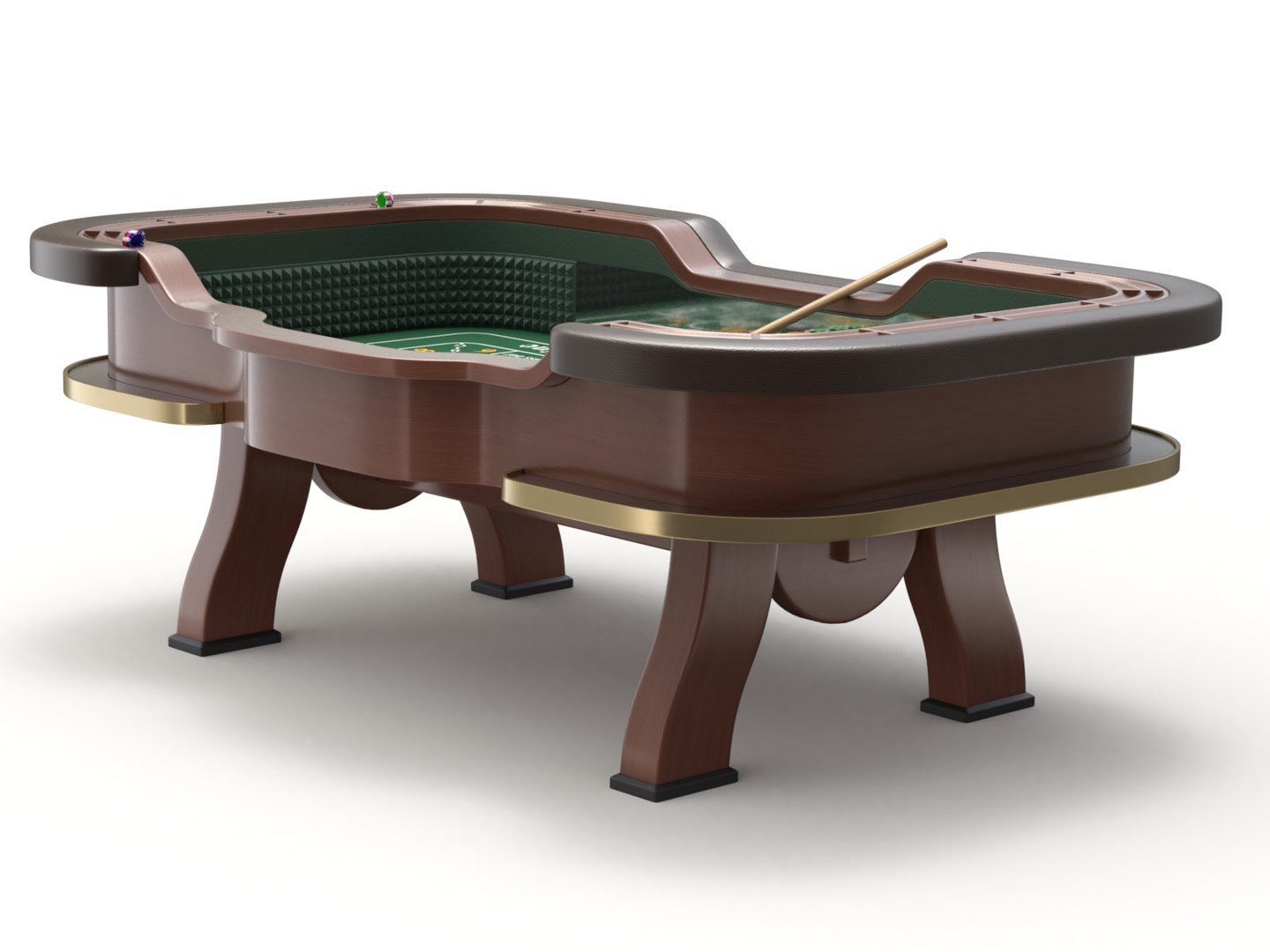 Craps Table 3D Model - TurboSquid 1765290