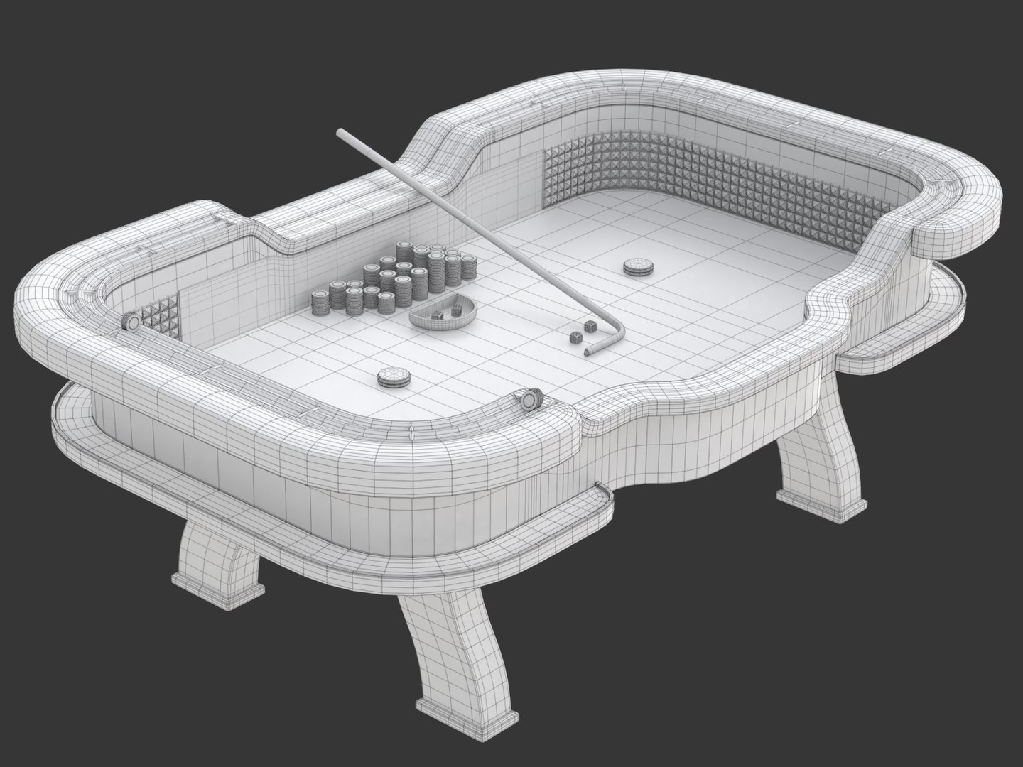 Craps Table 3D model - TurboSquid 1765290