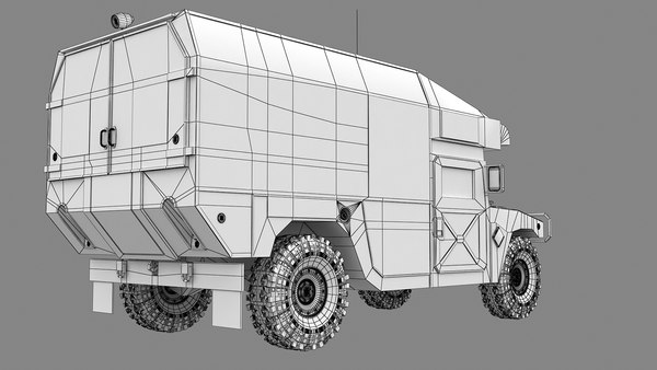 3D Low Poly Military Ambulance HMMWV M997 model - TurboSquid 1871660