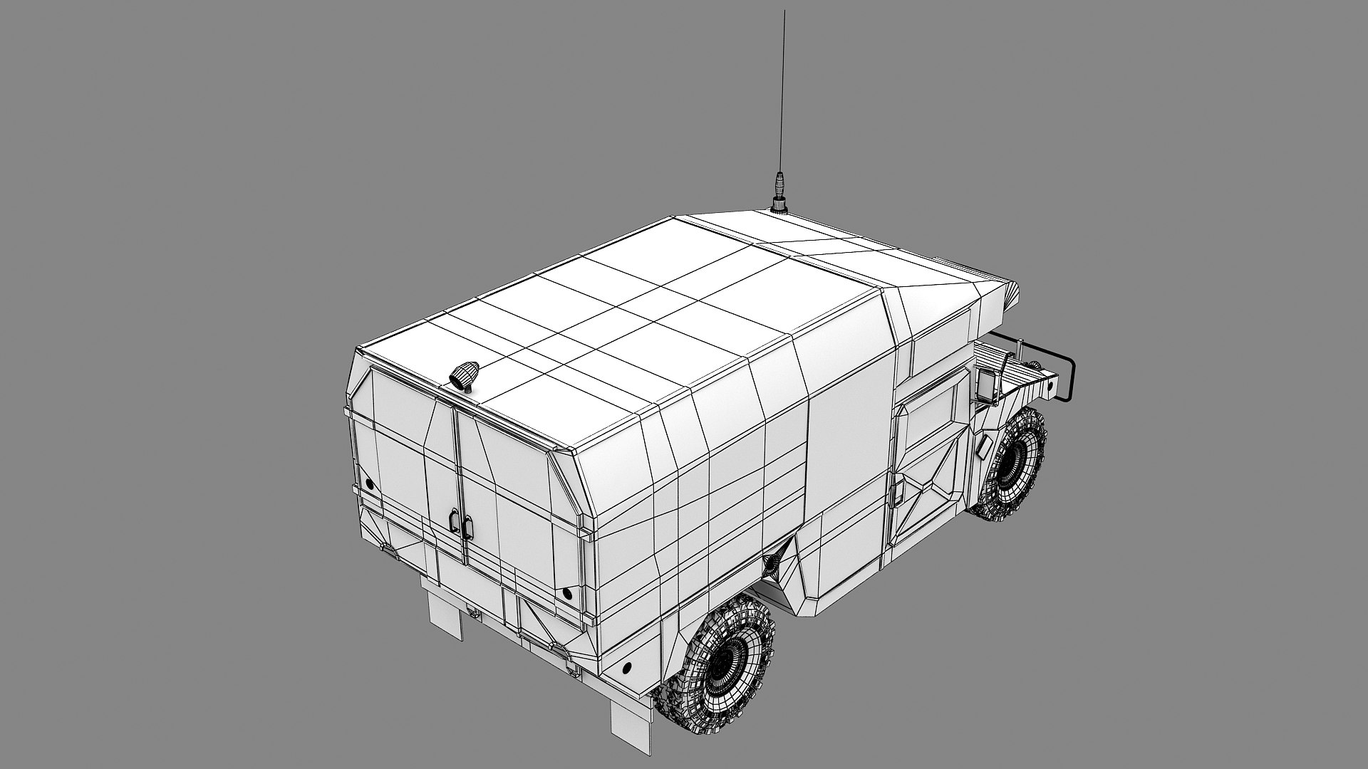 3D Low Poly Military Ambulance HMMWV M997 model - TurboSquid 1871660