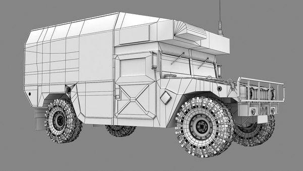 3D Low Poly Military Ambulance HMMWV M997 model - TurboSquid 1871660