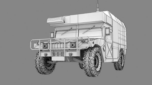 3D Low Poly Military Ambulance HMMWV M997 model - TurboSquid 1871660