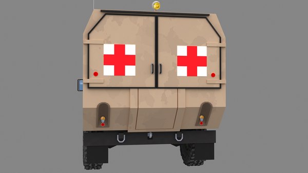 3D Low Poly Military Ambulance HMMWV M997 model - TurboSquid 1871660