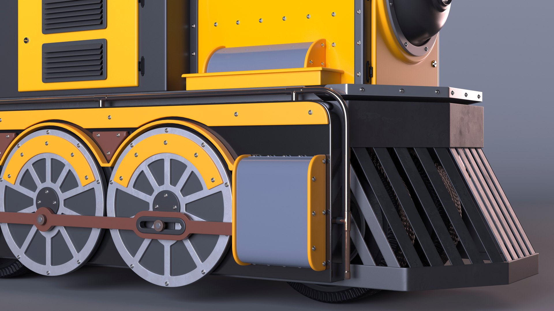 Mini Locomotive Yellow 3D Model - TurboSquid 2163497