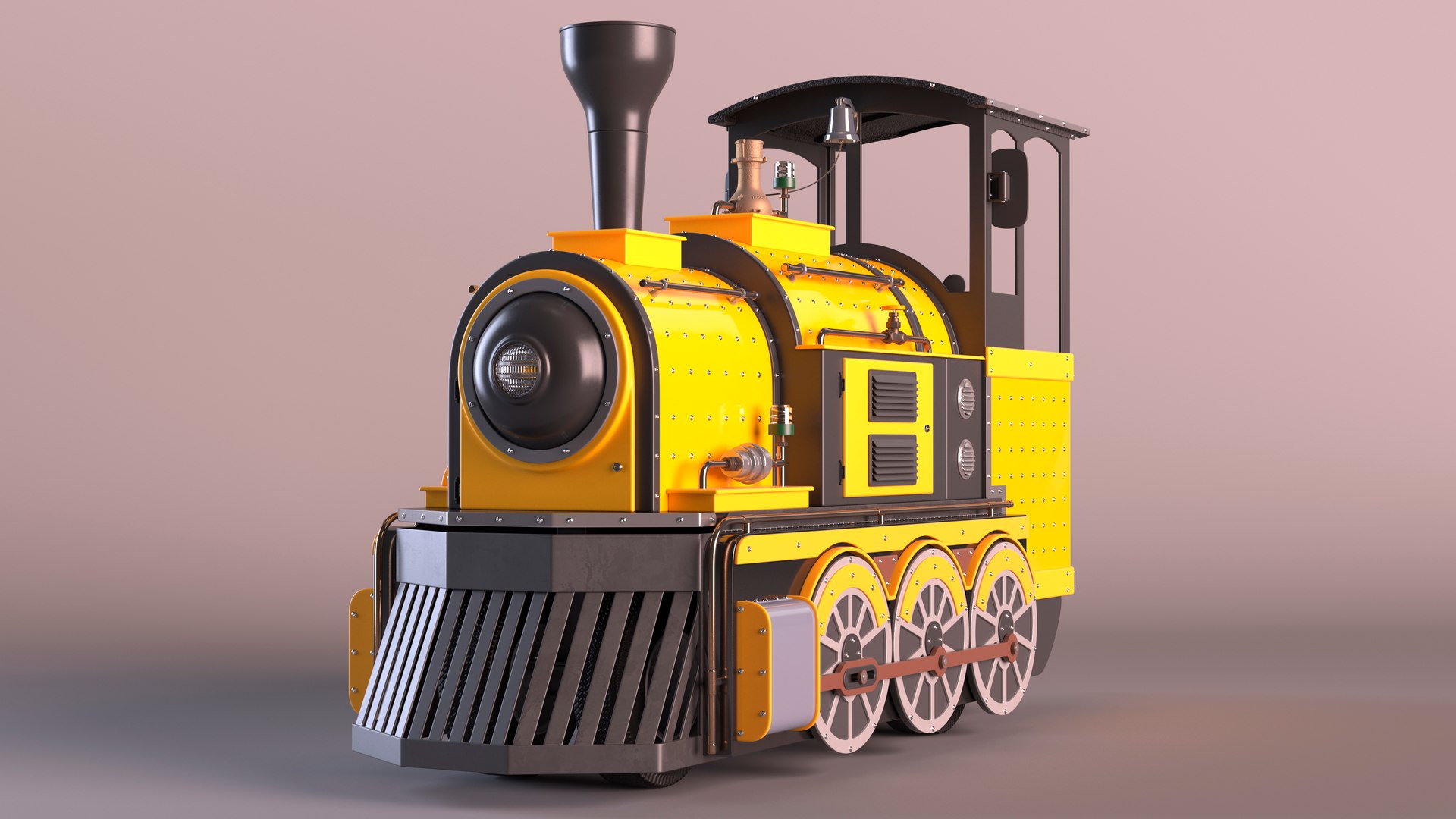 Mini Locomotive Yellow 3D Model - TurboSquid 2163497