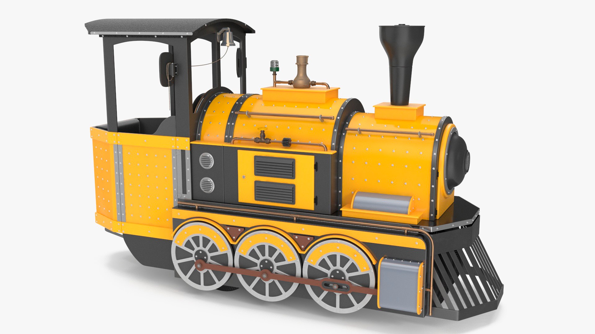 Mini Locomotive Yellow 3D model - TurboSquid 2163497