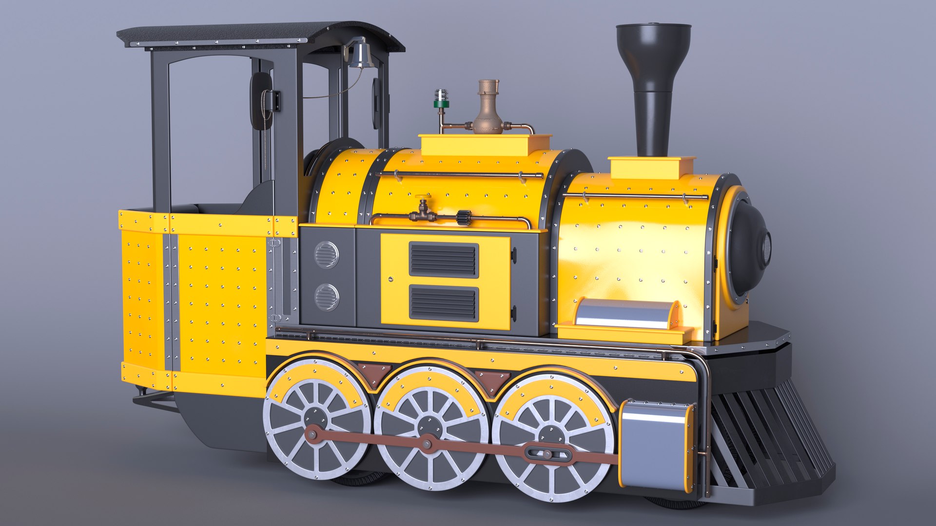 Mini Locomotive Yellow 3D Model - TurboSquid 2163497