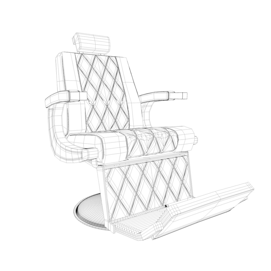 3D Barber Chair Model - TurboSquid 1488037