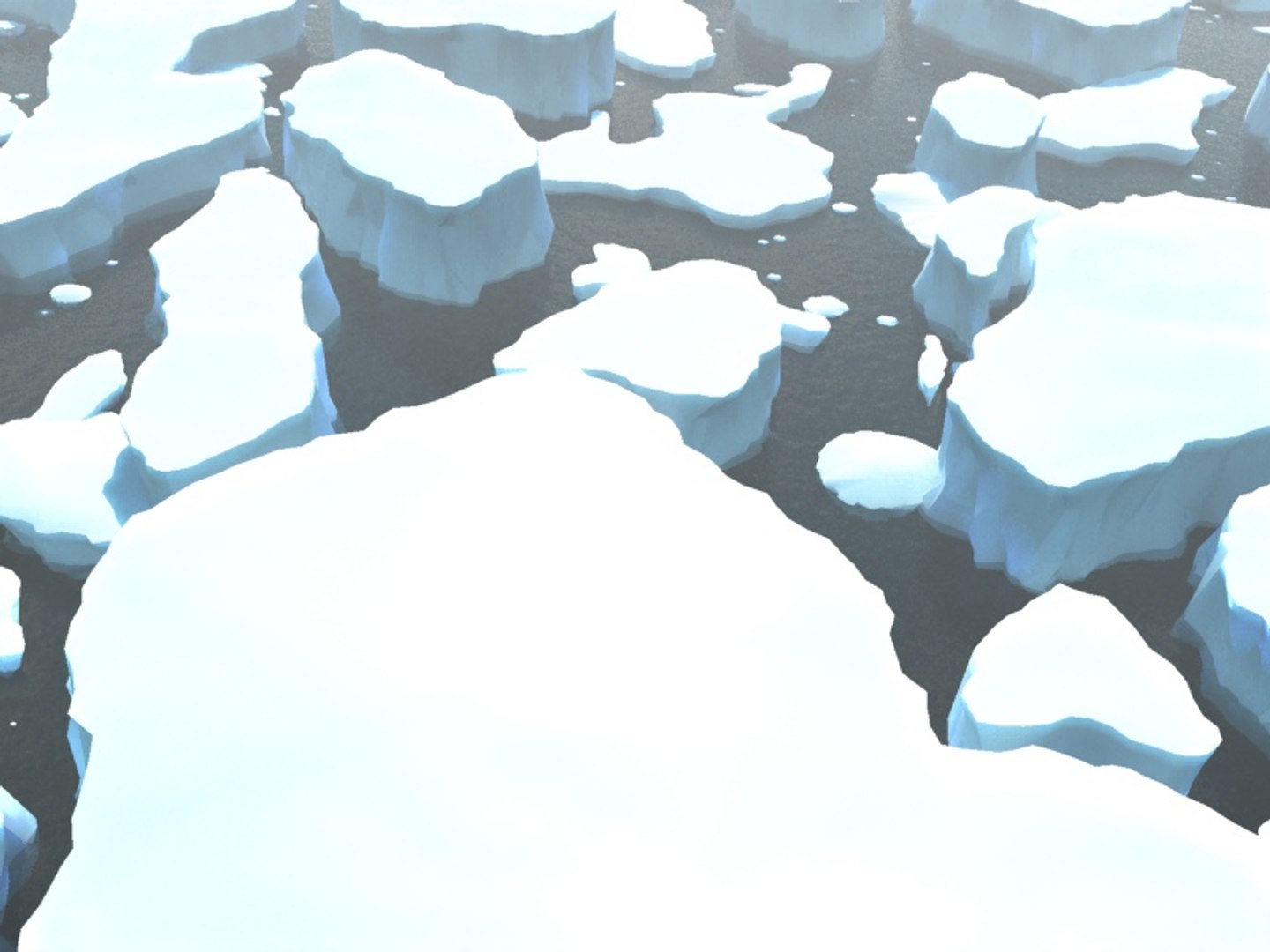 3d glacier arctic ice