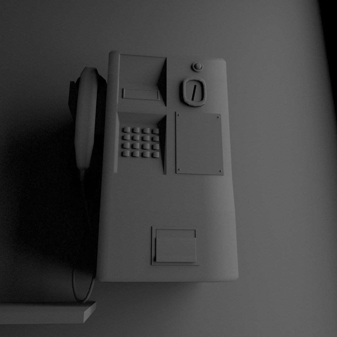 Red Phone Booth 3d Model